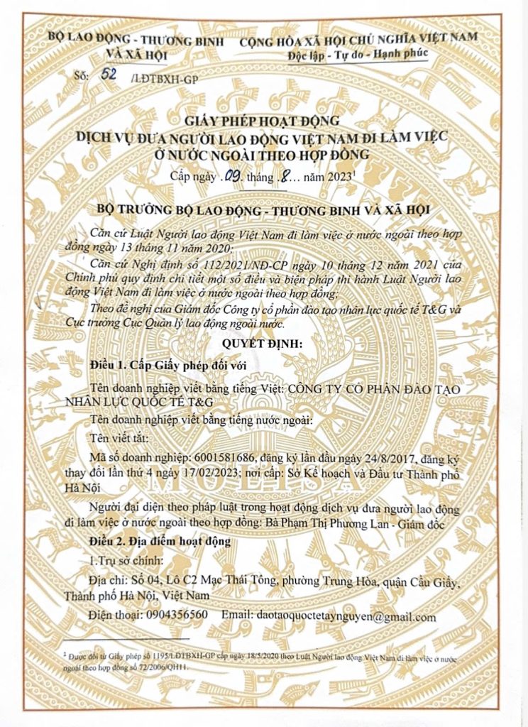 Giới thiệu công ty – TG Hà Nội