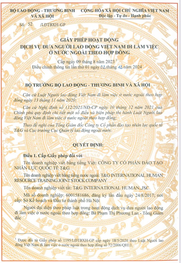 Giới thiệu công ty – TG Hà Nội